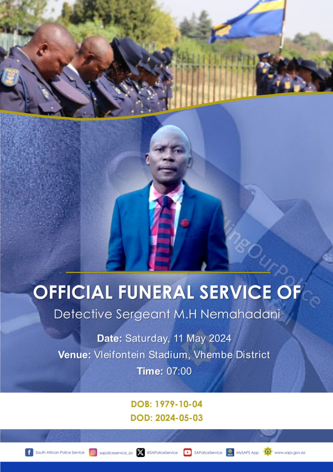 NATIONAL POLICE COMMISSIONER TO PAY HOMAGE TO FALLEN POLICE SERGEANT AT ...